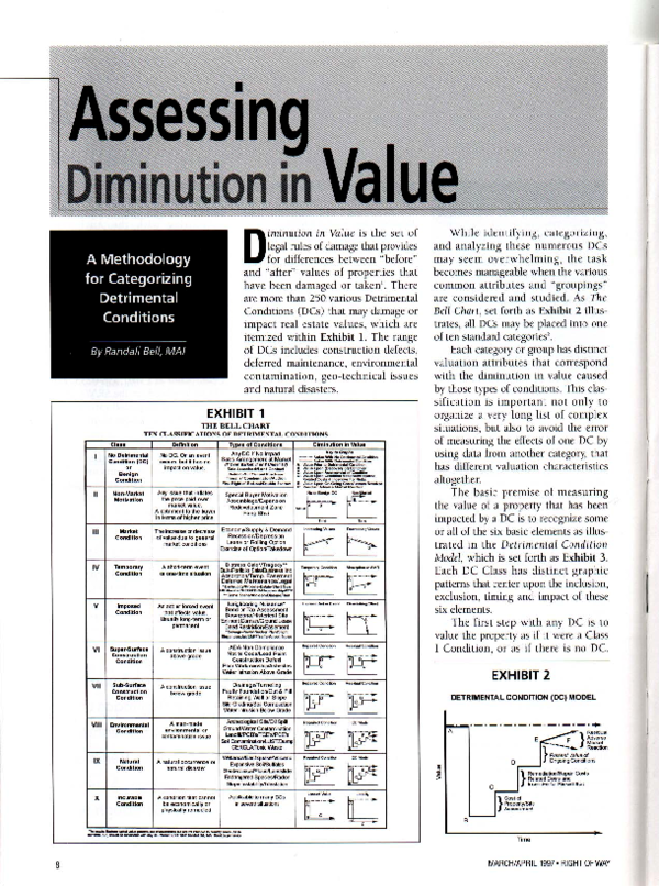 (PDF) Assessing Diminution in Value