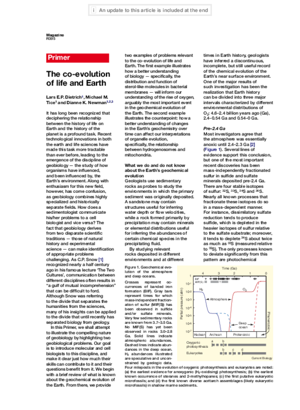 (PDF) The co-evolution of life and Earth