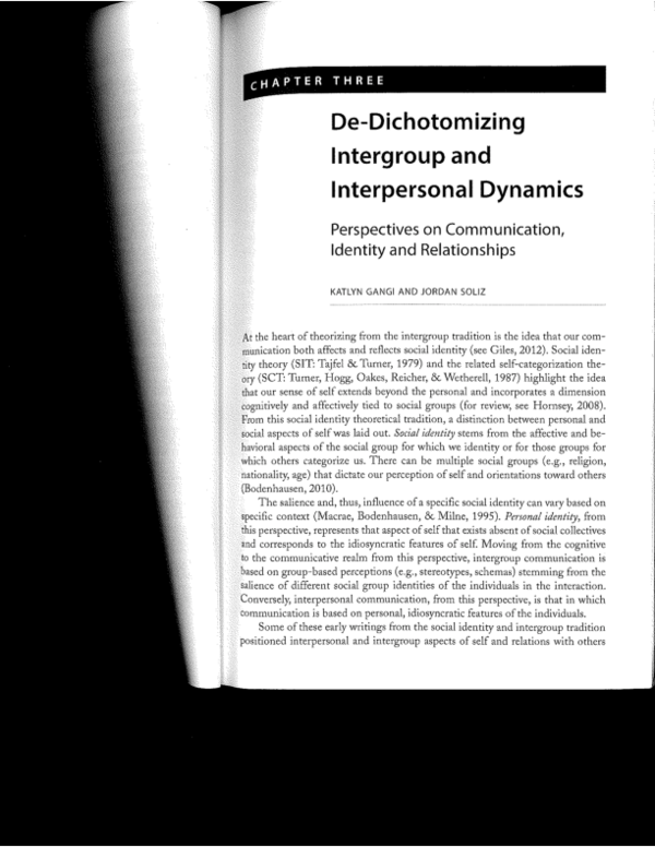 (PDF) De-dichotomizing intergroup and interpersonal dynamics ...