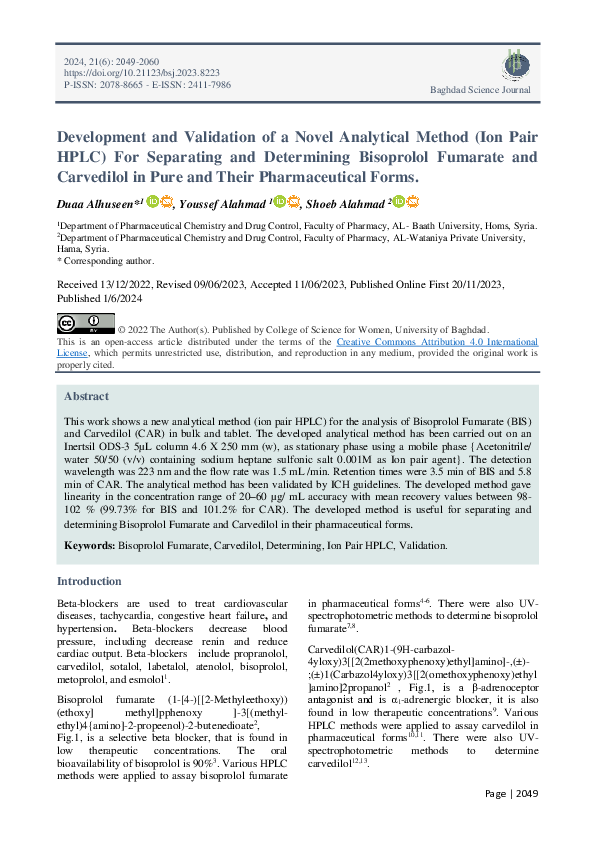 (PDF) Development and Validation of a Novel Analytical Method (Ion Pair HPLC) For Separating and ...