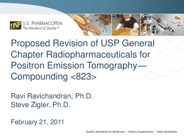 (PDF) Revision of USP general chapter radiopharmaceuticals for positron ...