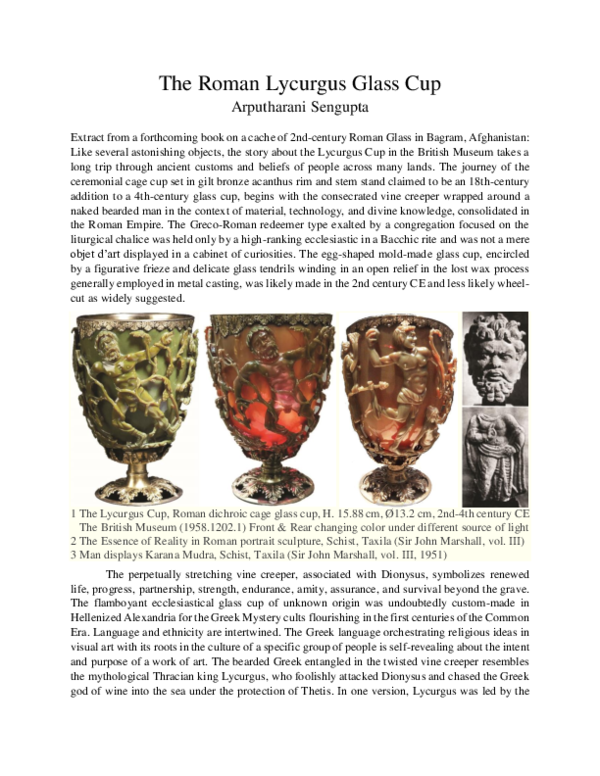 (PDF) The Lycurgus Roman Glass Cup