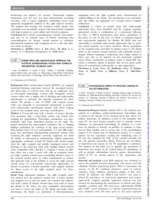 (PDF) E-087 Hybrid open and endovascular approach for occipital ...