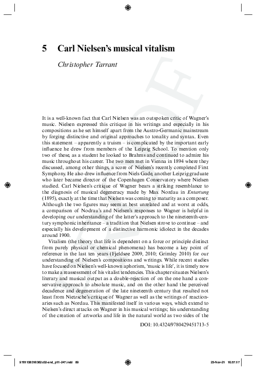 (PDF) Carl Nielsen's Musical Vitalism