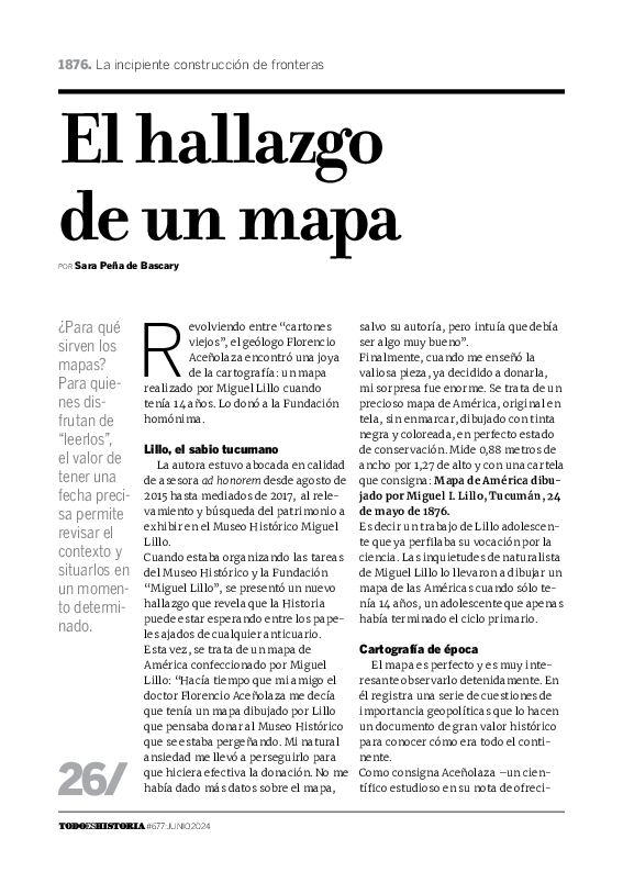 (PDF) Hallazgo de un mapa (de Lillo) por Sara Peña de Bascary en Todo ...