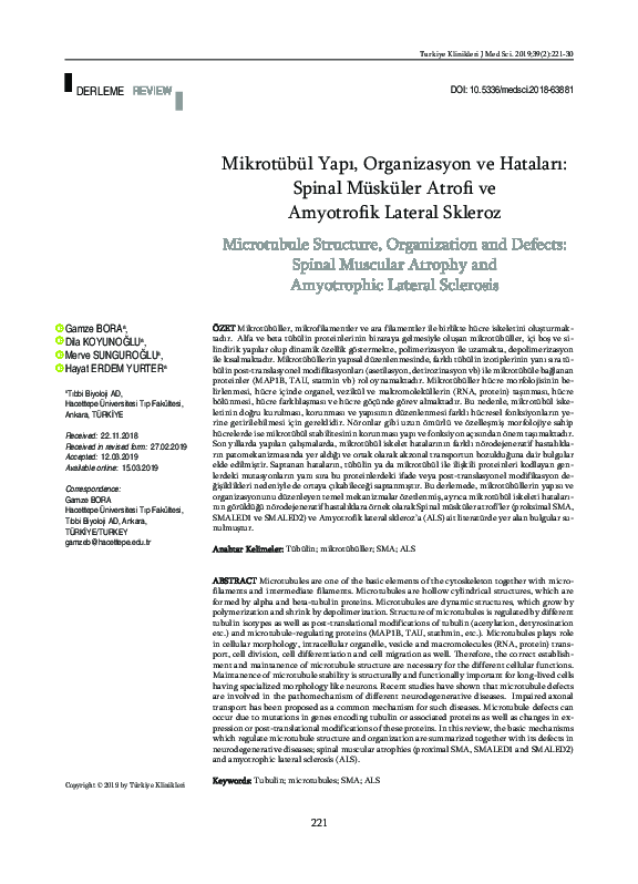 (PDF) Microtubule Structure, Organization and Defects: Spinal Muscular ...