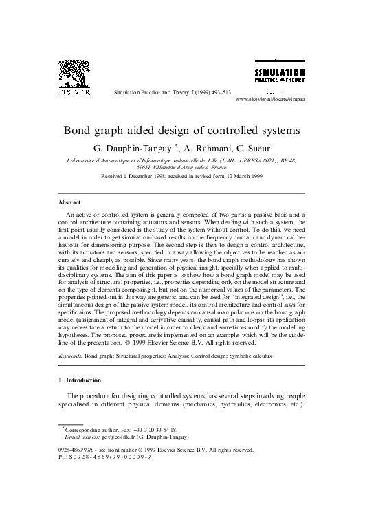 (PDF) Bond graph aided design of controlled systems