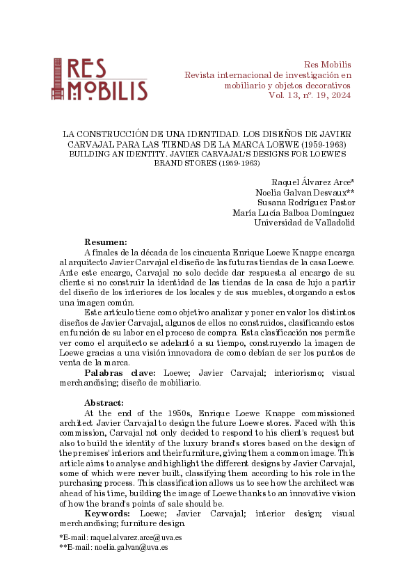 (PDF) LA CONSTRUCCIÓN DE UNA IDENTIDAD. LOS DISEÑOS DE JAVIER CARVAJAL ...