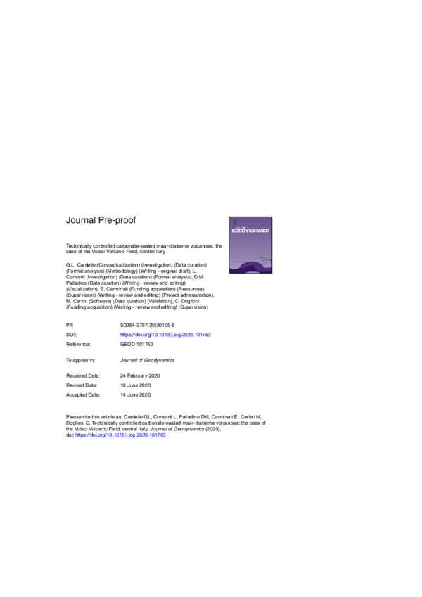 (PDF) Tectonically controlled carbonate-seated maar-diatreme volcanoes ...