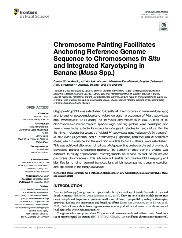 (PDF) Chromosome Painting Facilitates Anchoring Reference Genome ...