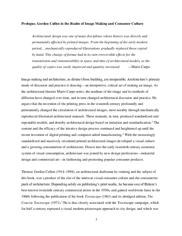 (PDF) Cut and Paste Urban Landscape: The Work of Gordon Cullen, Book Prologue
