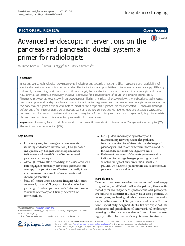 (PDF) Advanced endoscopic interventions on the pancreas and pancreatic ...