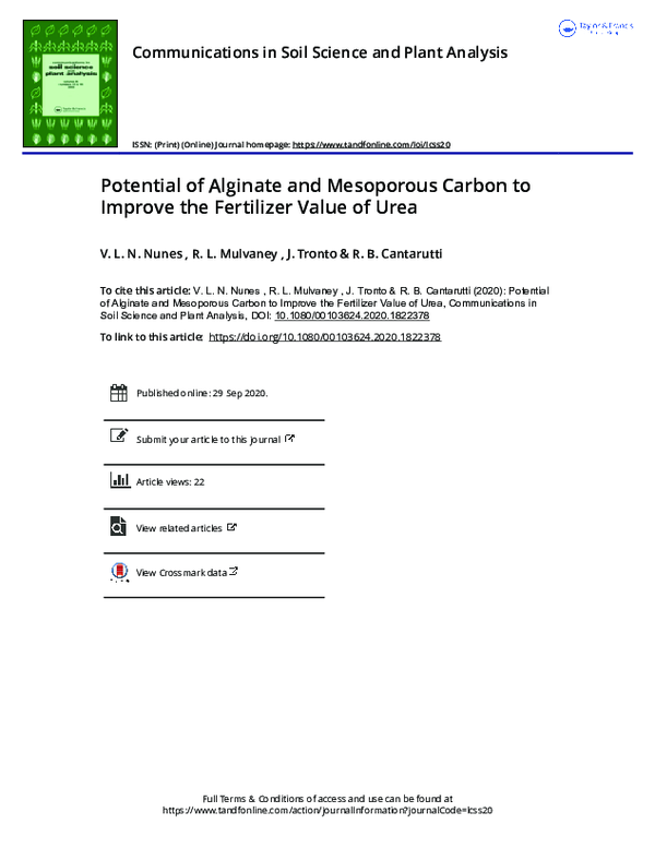(PDF) Potential of Alginate and Mesoporous Carbon to Improve the ...