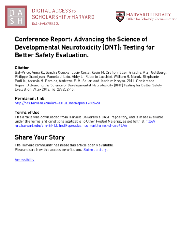 (PDF) Conference Report: Advancing the Science of Developmental ...