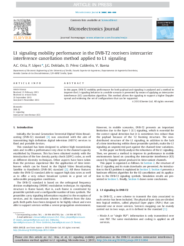 (PDF) Improving DVB-T2 L1 Signaling with ICI