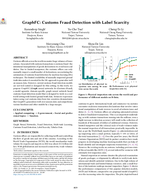 (PDF) GraphFC: Customs Fraud Detection with Label Scarcity