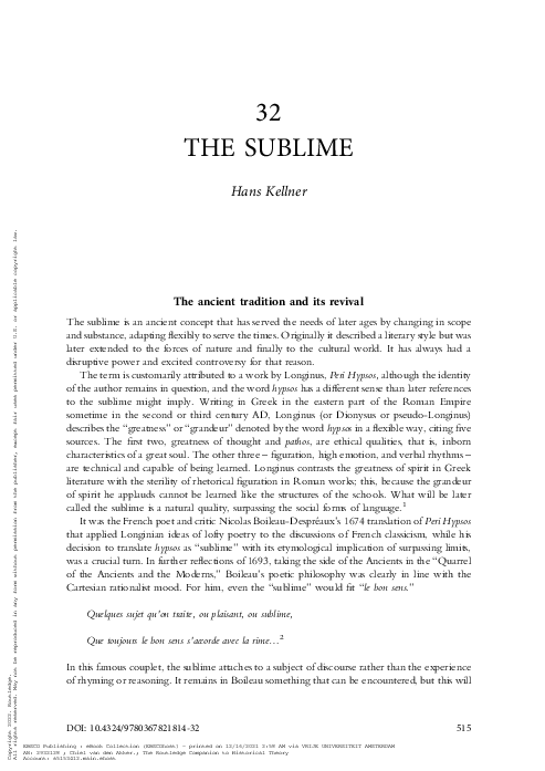(PDF) The sublime