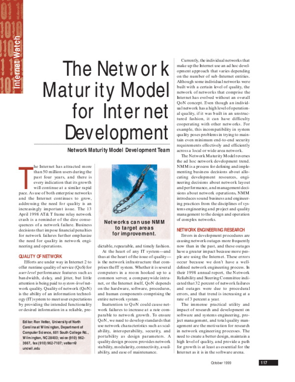 (PDF) The Network Maturity Model for Internet development