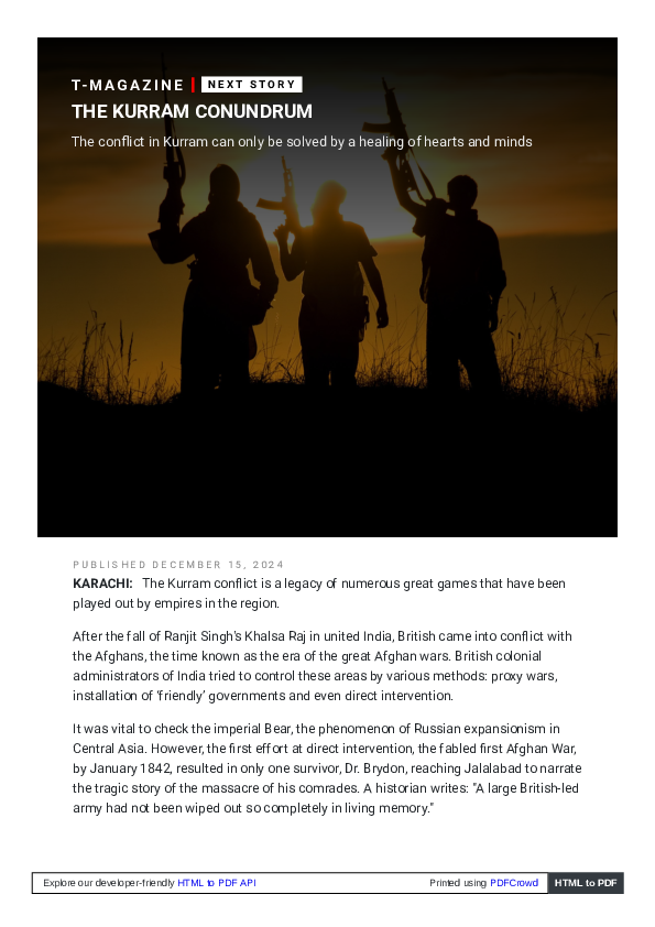 (PDF) The Kurram Conundrum