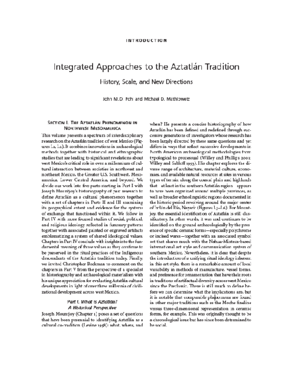 (PDF) (2025) Introduction. Integrated Approaches to the Aztatlán ...