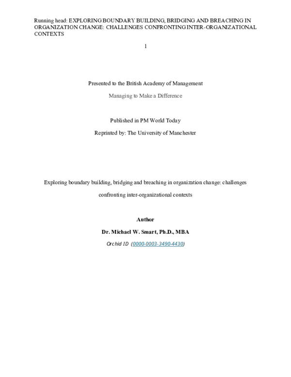 (PDF) Exploring boundary building, bridging and breaching in ...