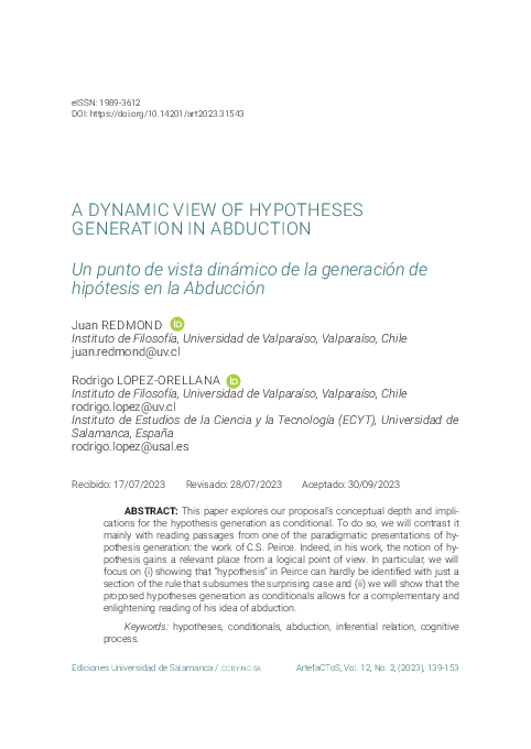 (PDF) A Dynamic View of Hypothesis Generation in Abduction