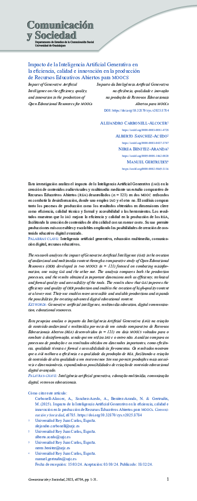 (PDF) Impacto de la Inteligencia Artificial Generativa en la eficiencia, calidad e innovación en ...