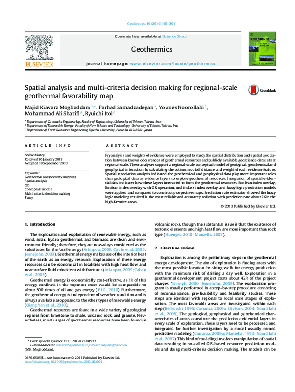 (PDF) Spatial analysis and multi-criteria decision making for regional-scale geothermal ...