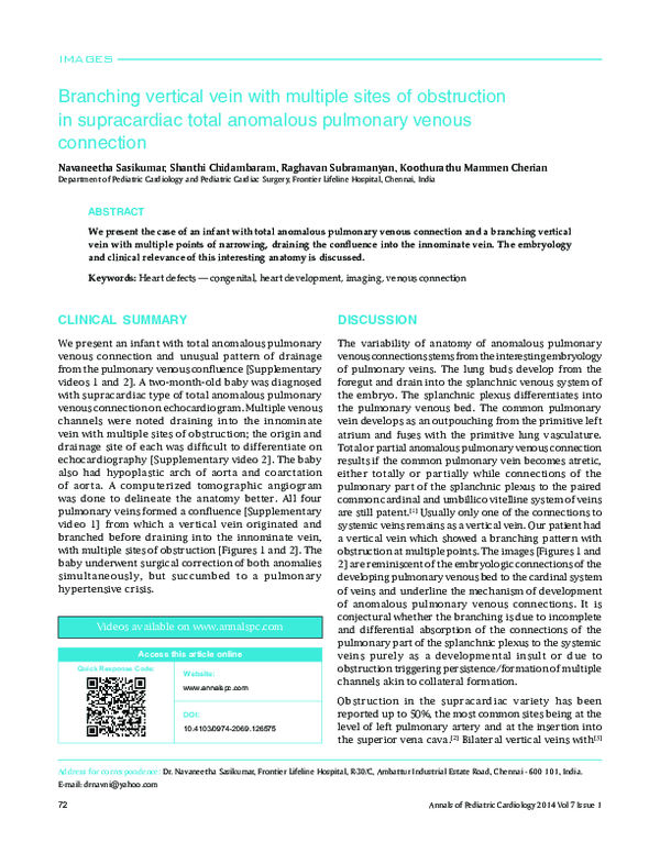 (PDF) Branching vertical vein with multiple sites of obstruction in ...