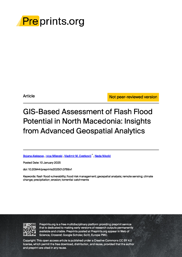 (PDF) GIS-Based Assessment of Flash Flood Potential in North Macedonia ...