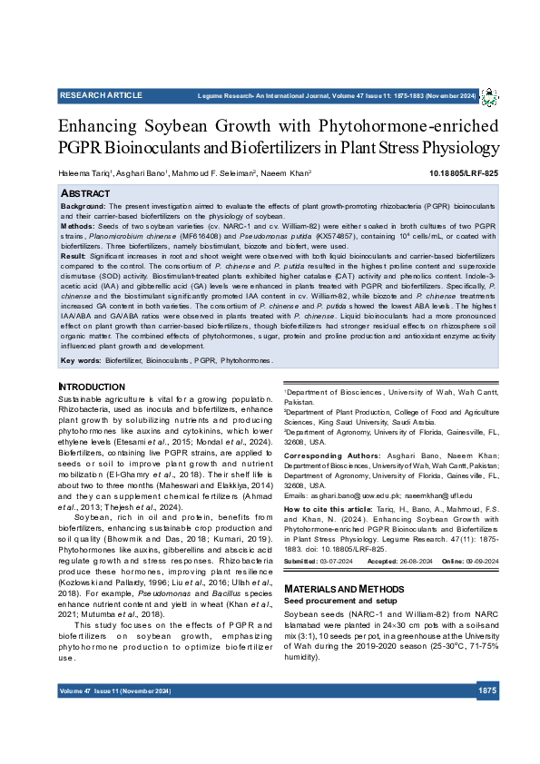 (PDF) Enhancing Soybean Growth with Phytohormone-enriched PGPR ...