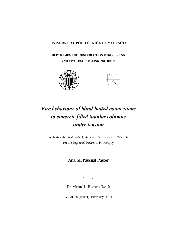 (PDF) Fire behaviour of blind-bolted connections to concrete filled ...