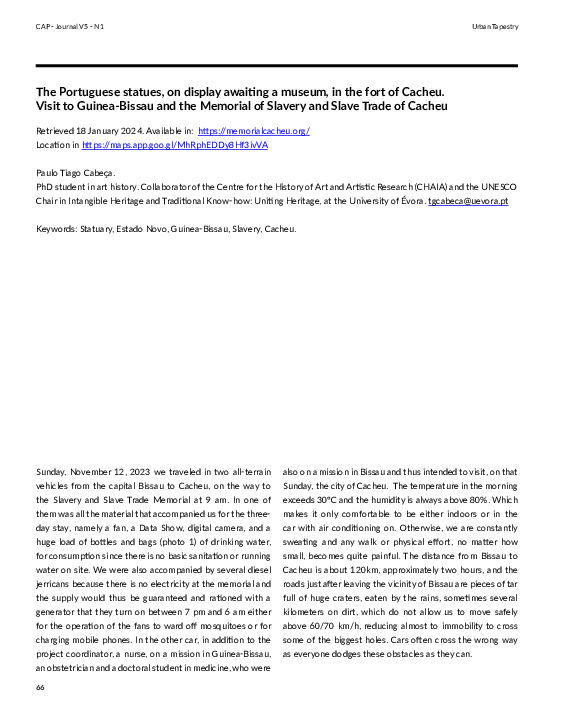 (PDF) The Portuguese statues, on display awaiting a museum, in the fort ...