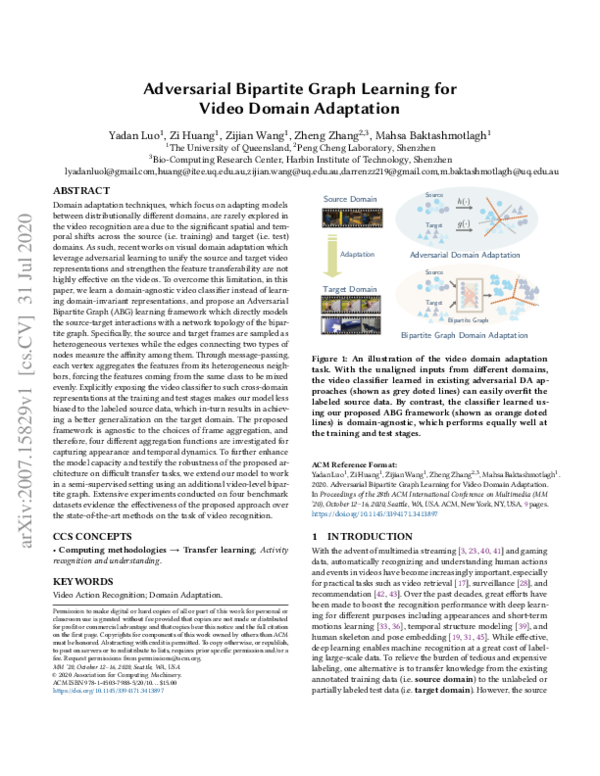 (PDF) Adversarial Bipartite Graph Learning for Video Domain Adaptation