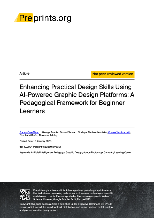 (PDF) Enhancing Practical Design Skills Using AI-Powered Graphic Design Platforms: A Pedagogical ...