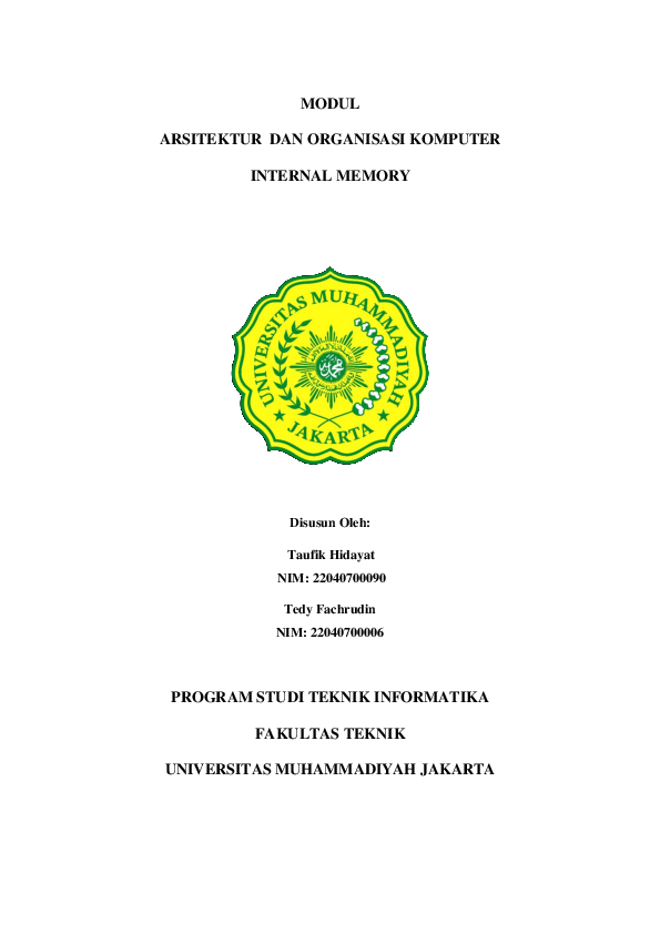 (PDF) MODUL INTERNAL MEMORY