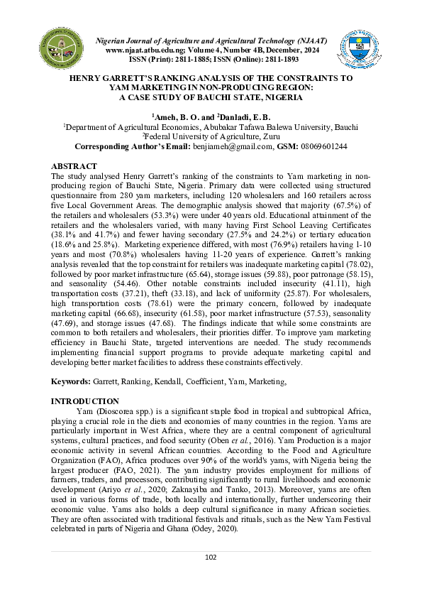 (PDF) Henry Garrett Ranking