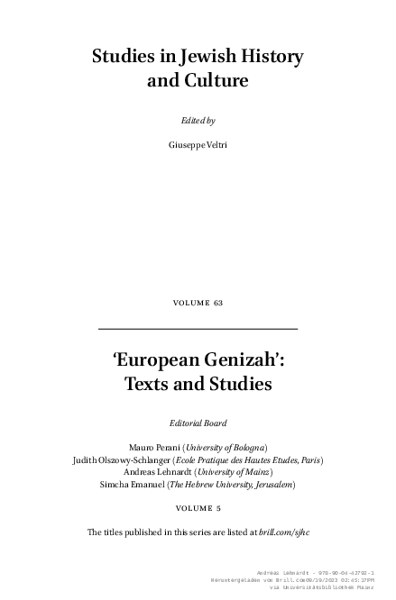(PDF) Two New Fragments of Midrash Bereshit Rabbah