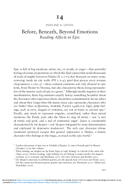 (PDF) LeVen 2024 - Before, beneath, beyond emotions