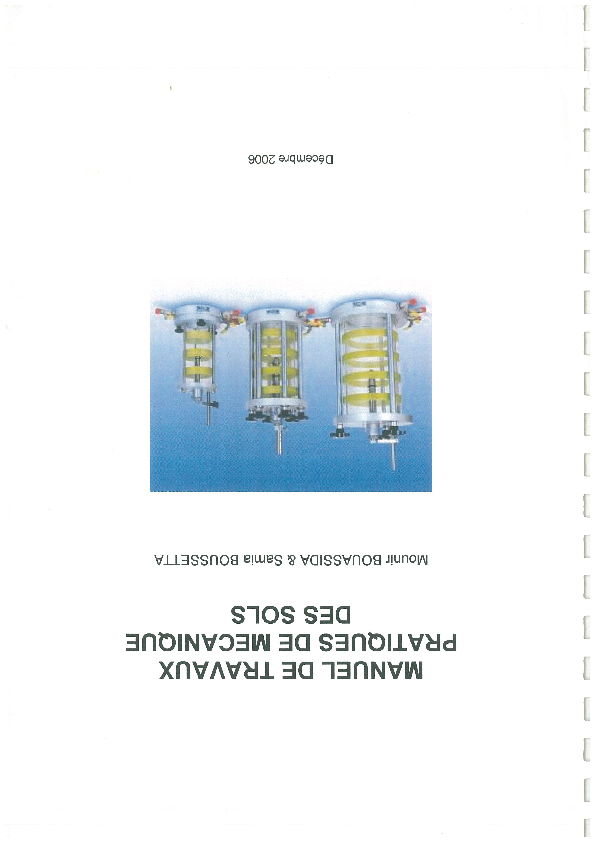(PDF) Manuel de TP de méca sol M. Bouassida & S. Bousetta