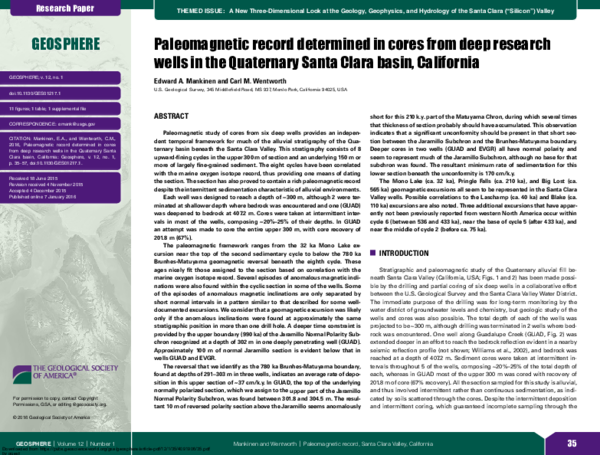 (PDF) Paleomagnetic record determined in cores from deep research wells ...