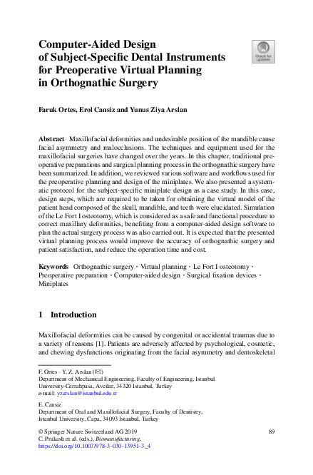 (PDF) Computer-Aided Design of Subject-Specific Dental Instruments for ...