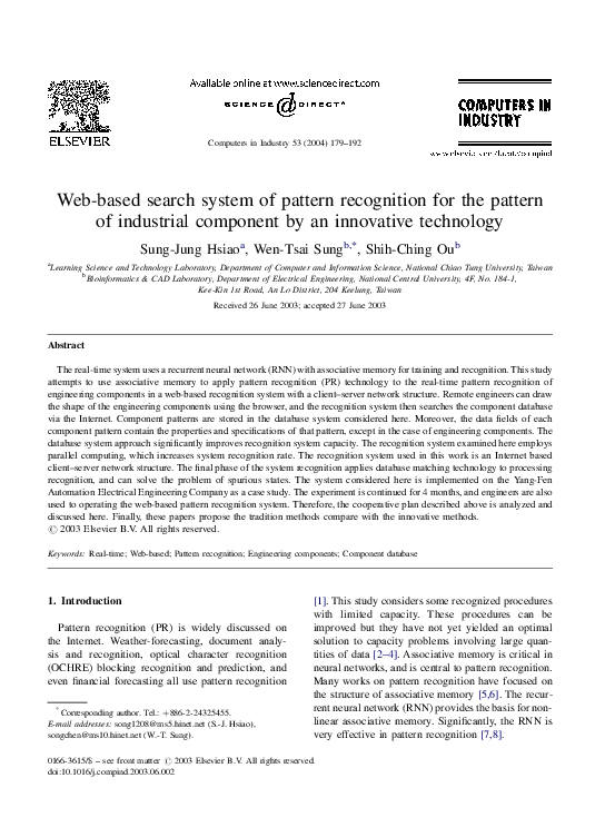 (PDF) Web-based search system of pattern recognition for the pattern of industrial component by ...