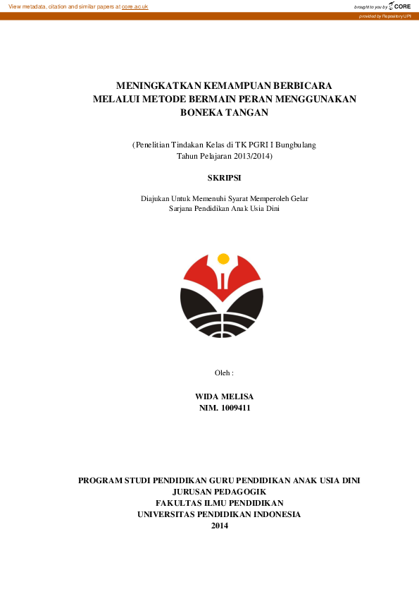(PDF) Meningkatkan Kemampuan Berbicaramelalui Metode Bermain Peran ...