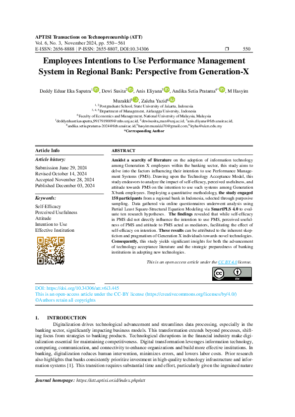 (PDF) Employees Intentions to Use Performance Management System in ... (PDF) Employees Intentions to Use Performance Management System in ...
