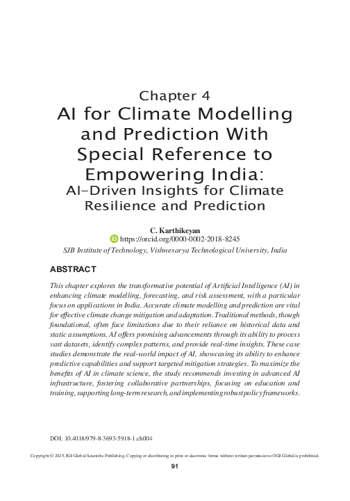 (PDF) AI for Climate Modelling and Prediction With Special Reference to ...