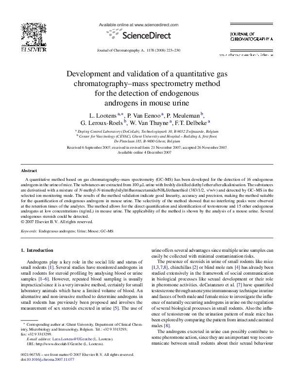 (PDF) Development and Validation of a Quantitative Gas Chromatography ? Mass Spectrometry ...