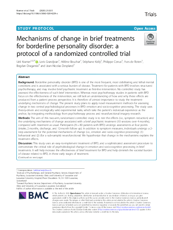 (PDF) Mechanisms of change in brief treatments for borderline ...