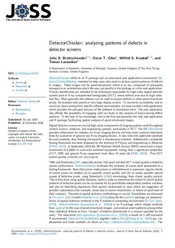 (PDF) DetectorChecker: analyzing patterns of defects in detector screens