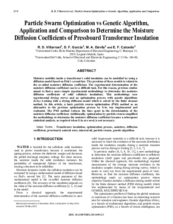 (PDF) Particle swarm optimization vs genetic algorithm, application and ...